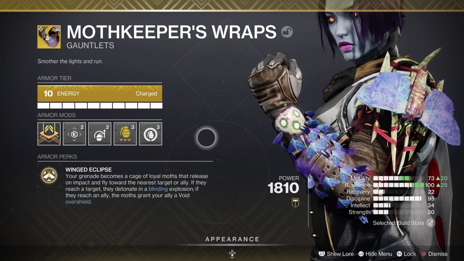Destiny 2 Void Hunter Build (The Mothkeeper) - Play Ludos